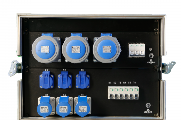 63A-3Phase Distribution Box with 32A-3Phase extension. - Slate